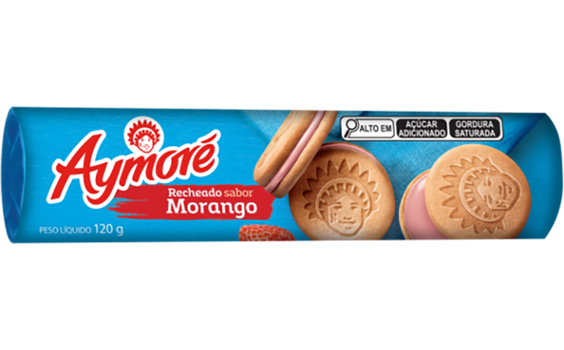 Aymore Biscoito Recheado Morango 120g – Kiosk Brazil
